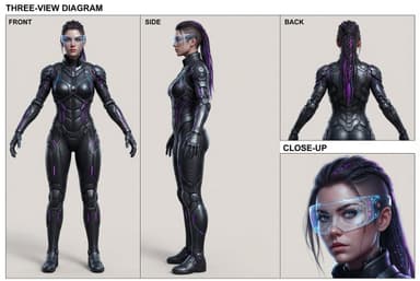 Character Turnaround Generator - AI Reference Sheet