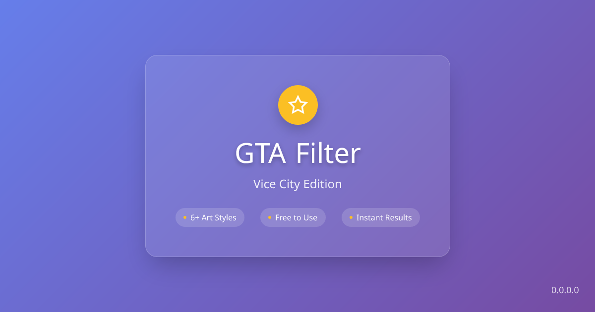 GTA Filter - Transform Photos Online Free